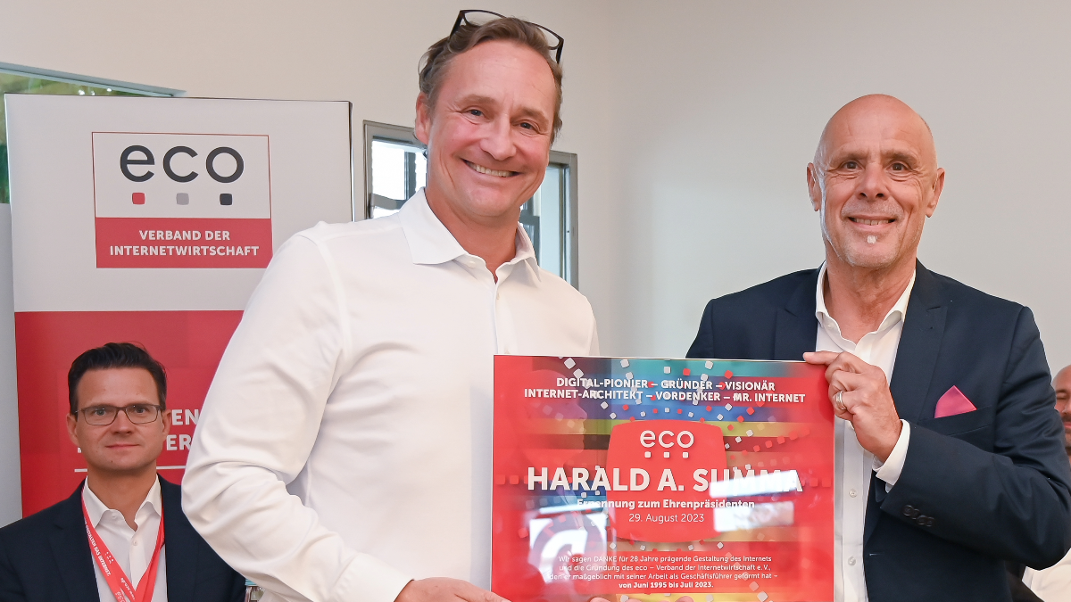 Harald A. Summa appointed Honorary President of the eco Association - eco